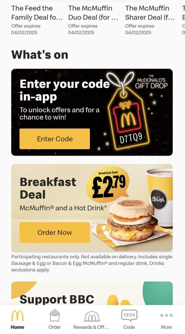 McDonald’s Christmas Gift Drop Codes 2025 | Latest Free Stuff ...