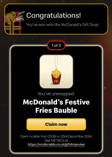 McDonald’s Christmas Gift Drop Codes 2025 | Latest Free Stuff ...